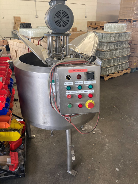 60 gallon stainless steel mix tank jacketed sweep agitation